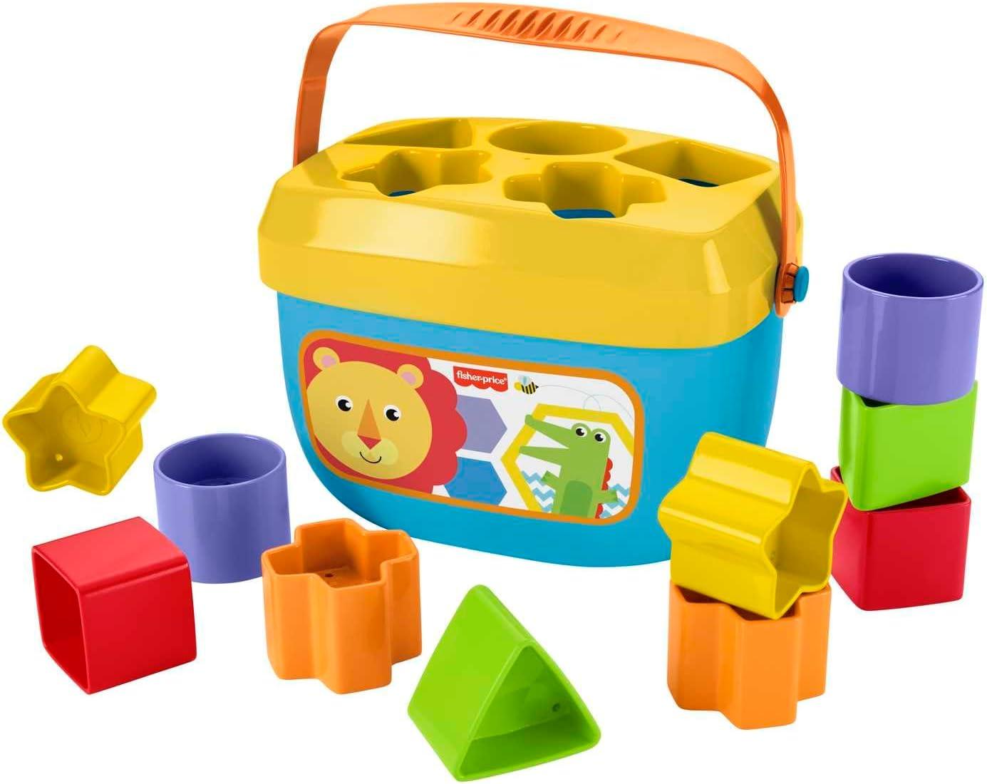 Fisher-Price Stacking Toy Baby’S First Blocks Set Of 10 Shapes For Sor