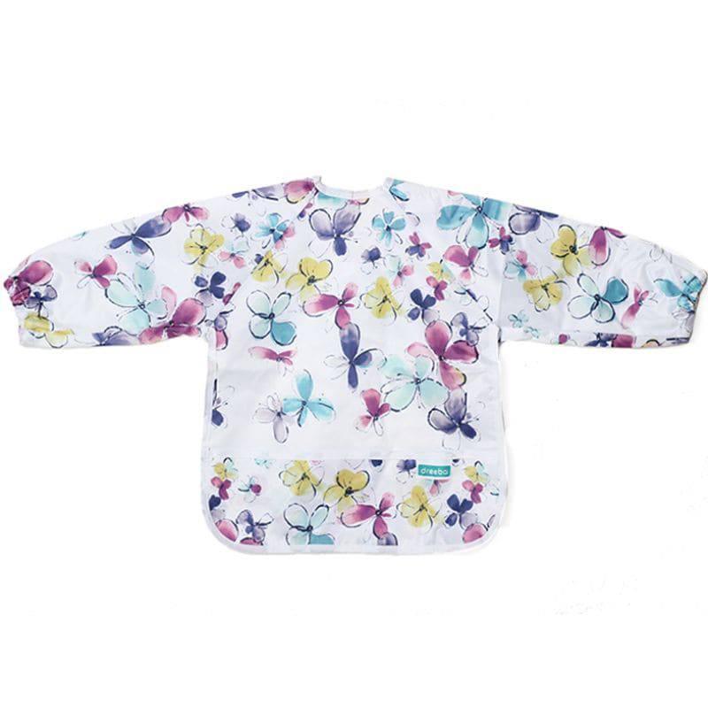 Dreeba Long Sleeves Bibs With Distinctive Butterfly Design - White | Zrafh Store KSA