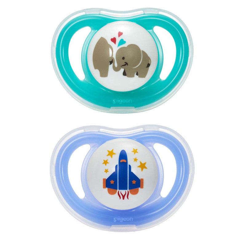 Shop Now Pigeon Minilight Twin Pacifier - Aeroplane And Elephant - M ...