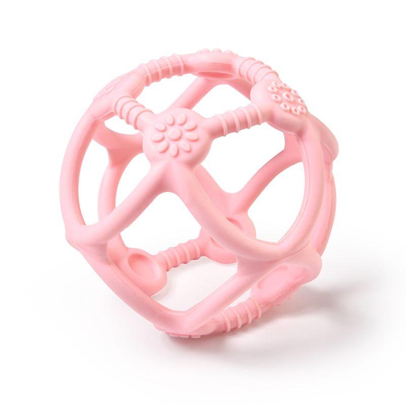 Luqu Silicone Teether Ball- Pink | Zrafh Store KSA